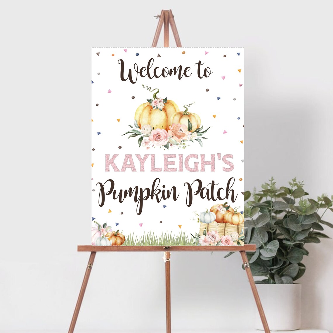 Editable Pumpkin Party Welcome Sign DIY Fall Birthday - Etsy