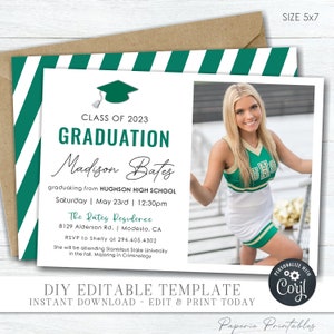 EDITABLE Graduation Party Invitation Class of 2023 Graduation - Etsy