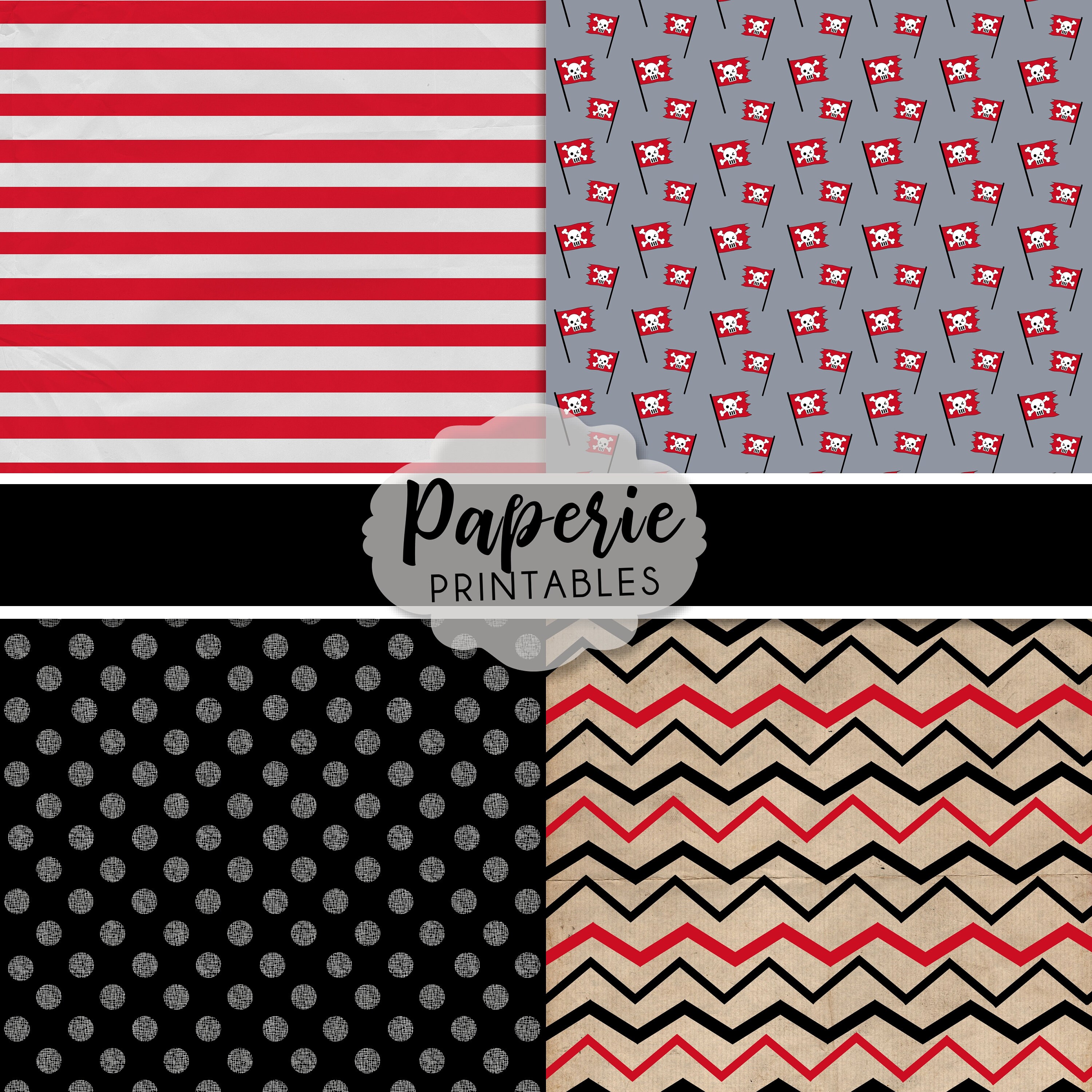 Pirate Digital Paper 8.5x11 Digital Scrapbooking Paper 30 - Etsy