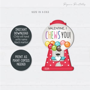 Gumball Valentine Cards, Kids Valentine Cards, Gumball Valentine ...