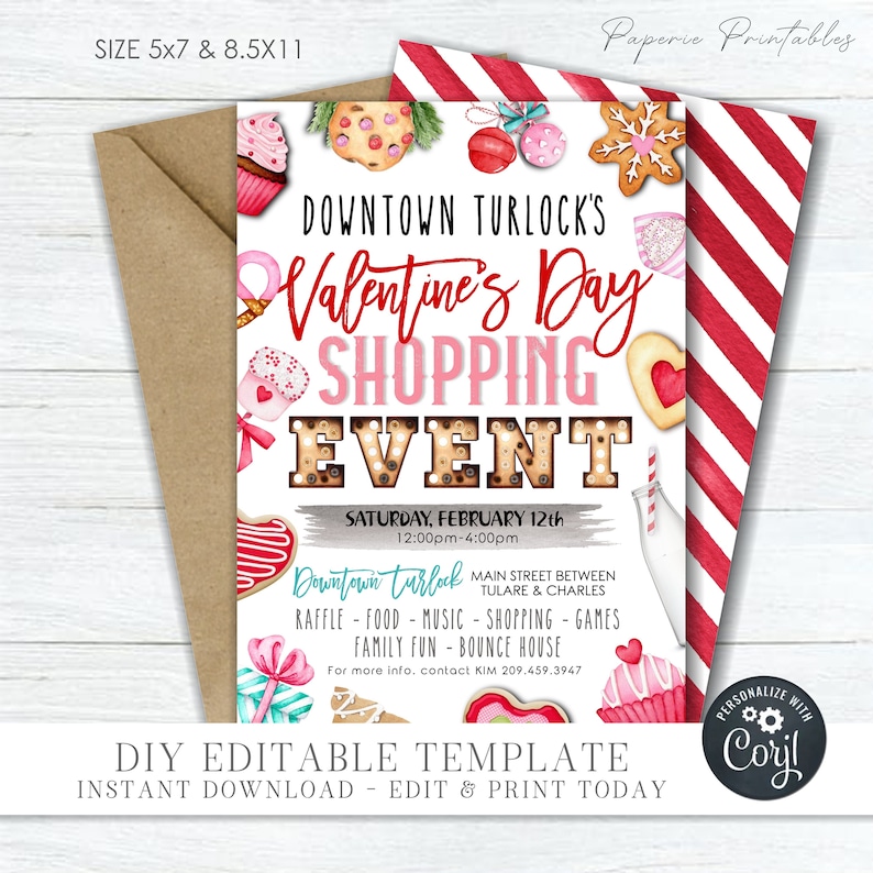 EDITABLE Valentine's Day Shopping Flyer Valentine's - Etsy