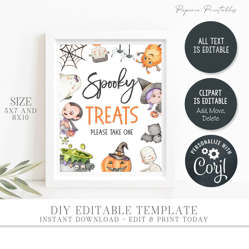 EDITABLE Halloween Party Food Labels Halloween Party - Etsy