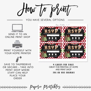 Editable Christmas Party RSVP Cards - RSVP Cards Christmas Party Modern ...