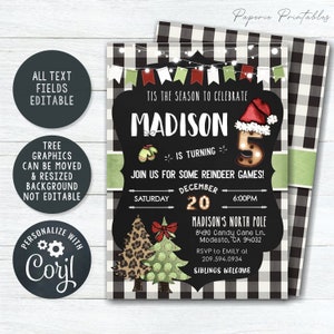 EDITABLE Christmas Birthday Bundle - Boy or Girl Christmas Birthday ...