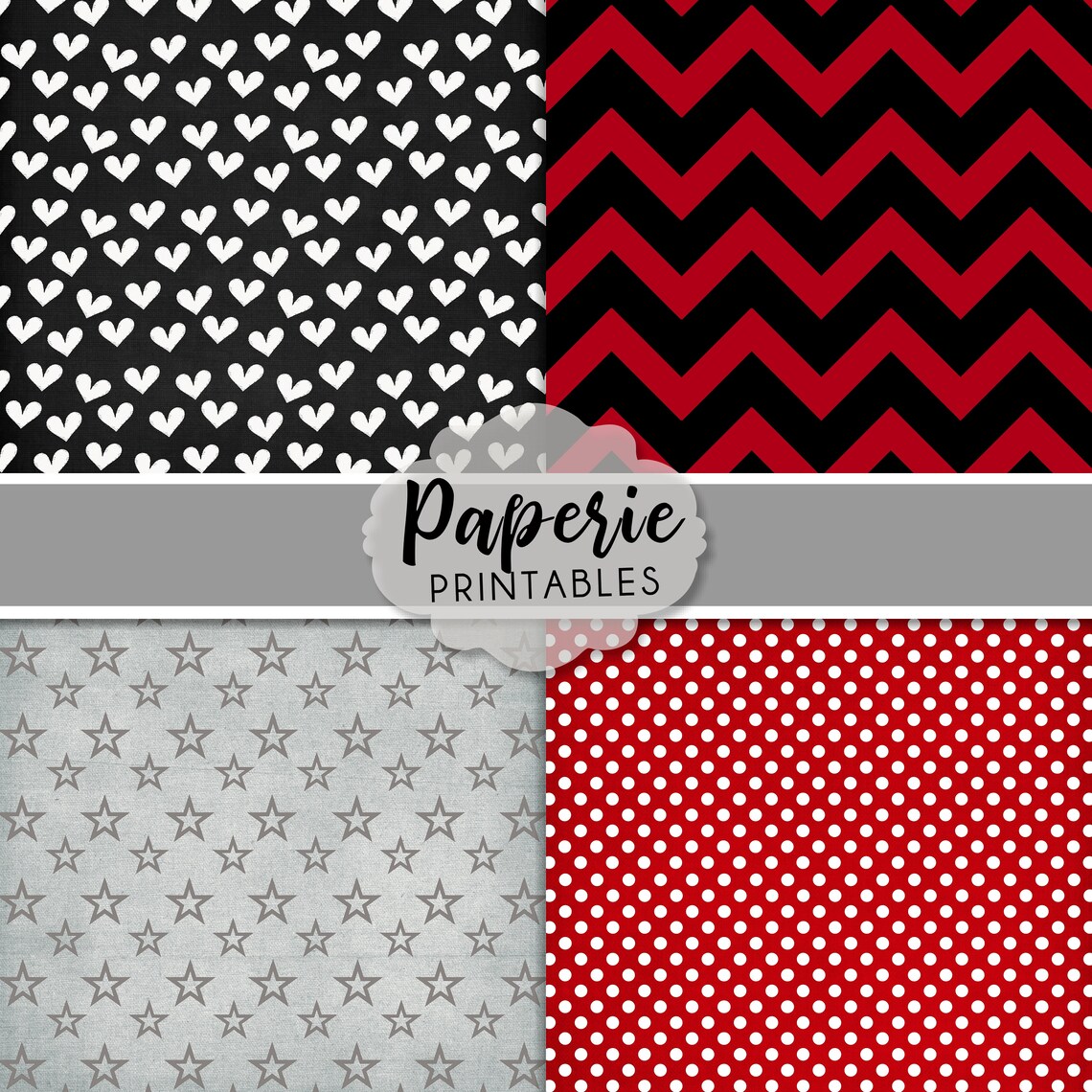 Love Pattern Digital Paper 12x12 Digital Scrapbooking Paper - Etsy