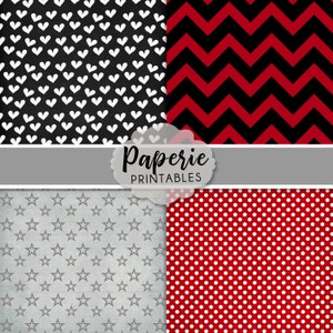 Love Pattern Digital Paper - 12x12 Digital Scrapbooking Paper - 30 ...