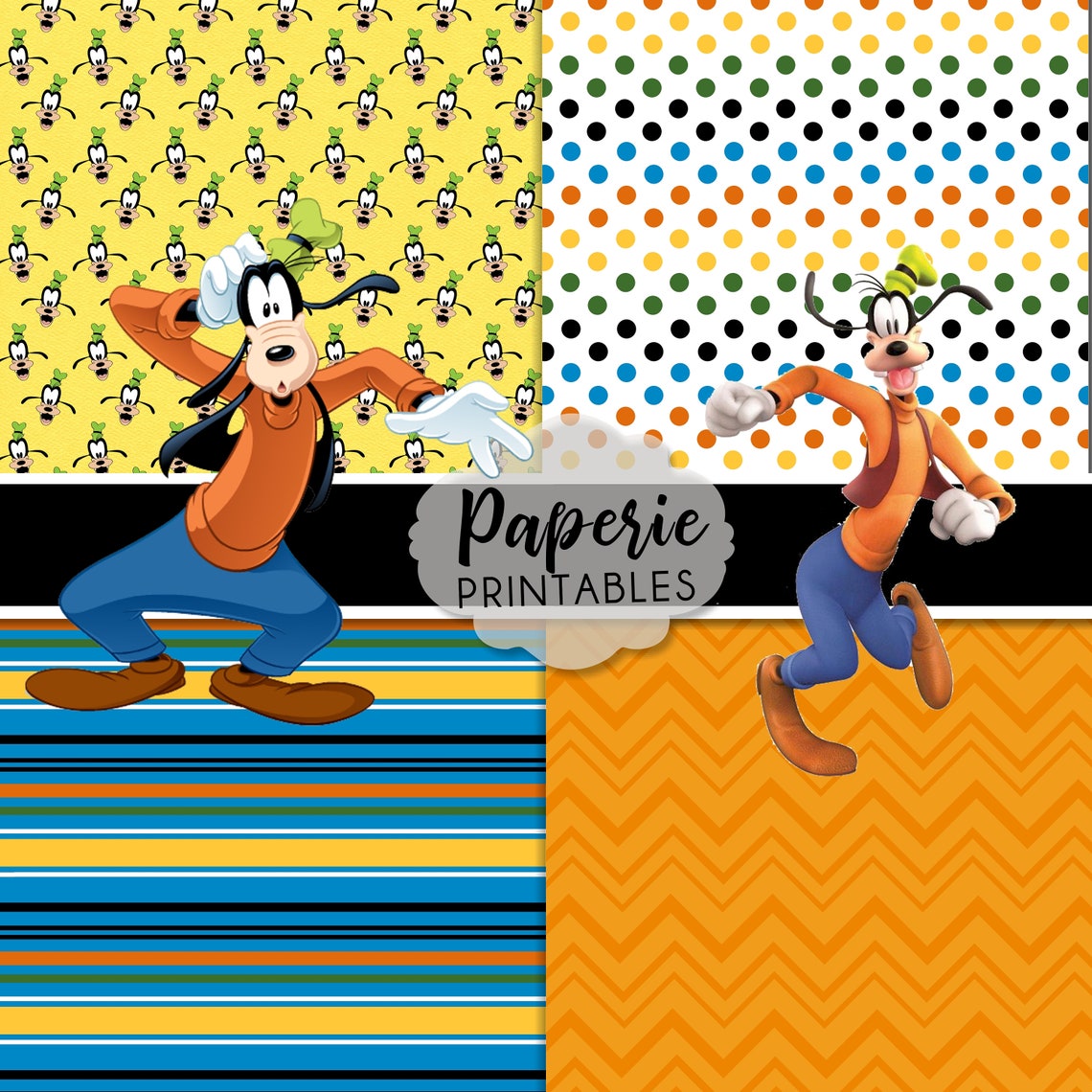 Goofy Digital Paper 8.5x11 Goofy Digital Scrapbooking | Etsy
