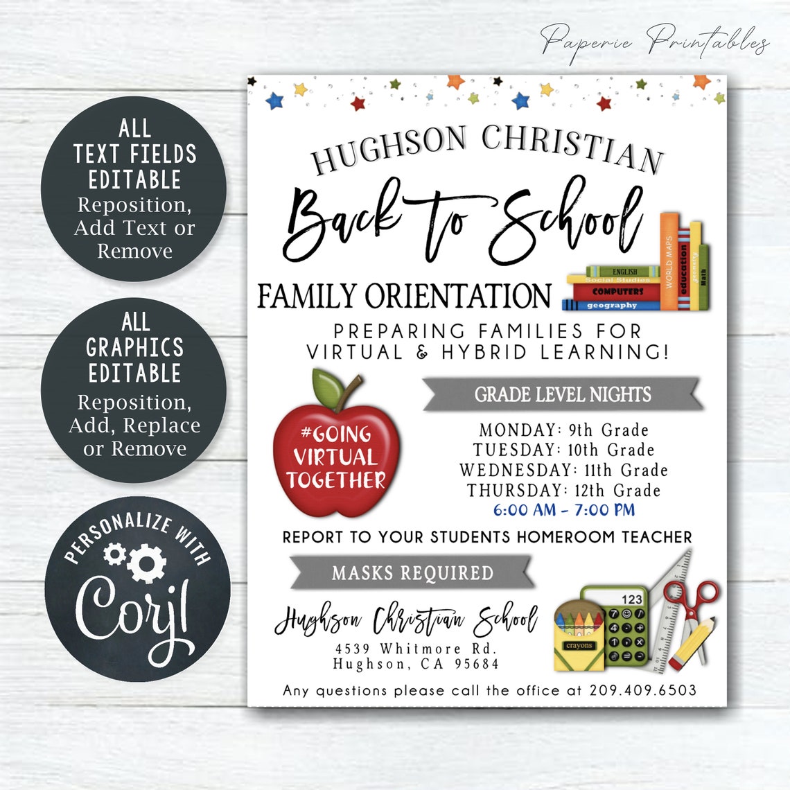 EDITABLE Back to School Family Orientation Back to School | Etsy