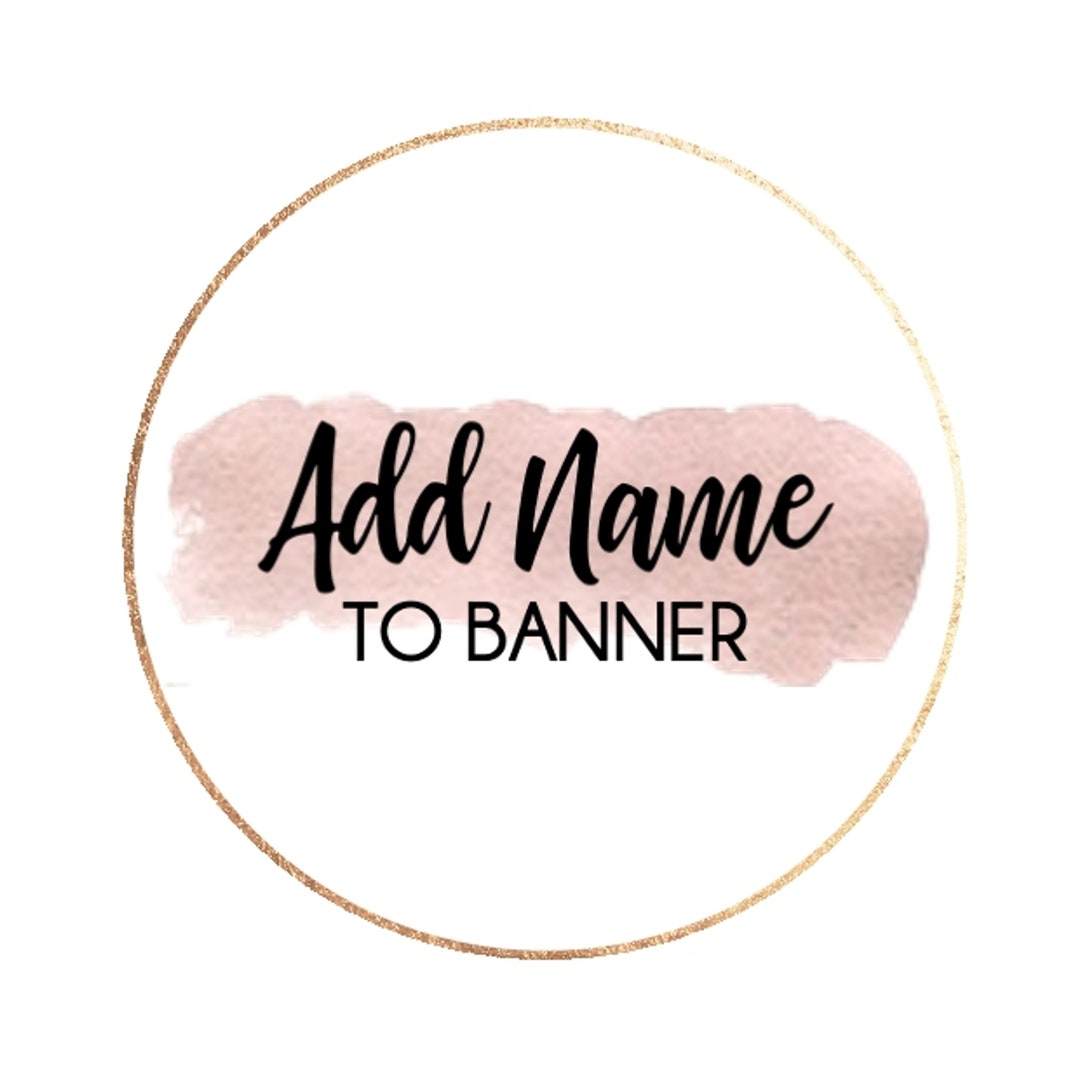 Add Name to a Banner - Etsy