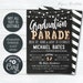 Editable Graduation Parade Invitation: Photo Option (DIY Corjl Template ...