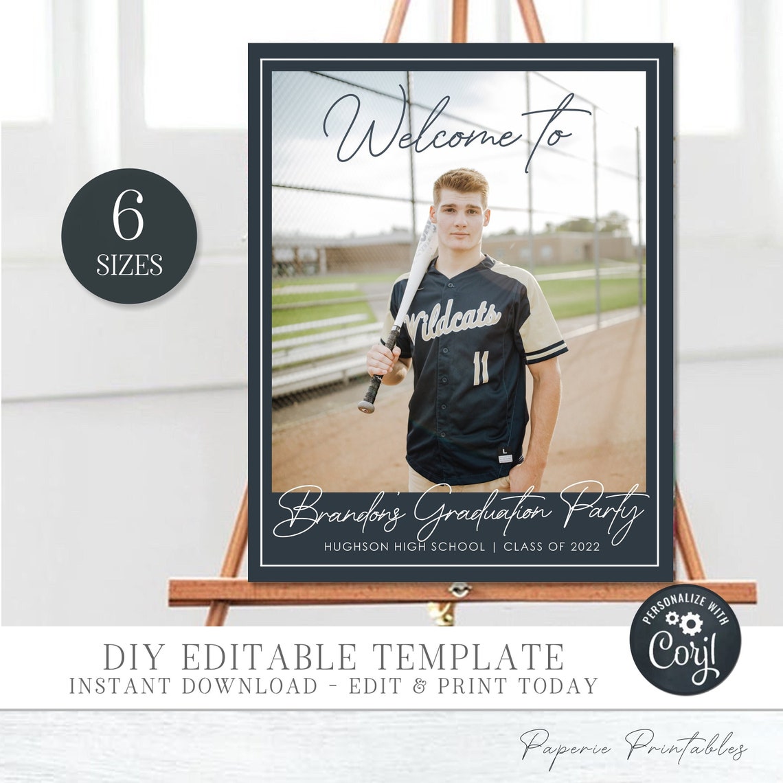 EDITABLE Graduation Welcome Sign Graduation Photo Sign | Etsy