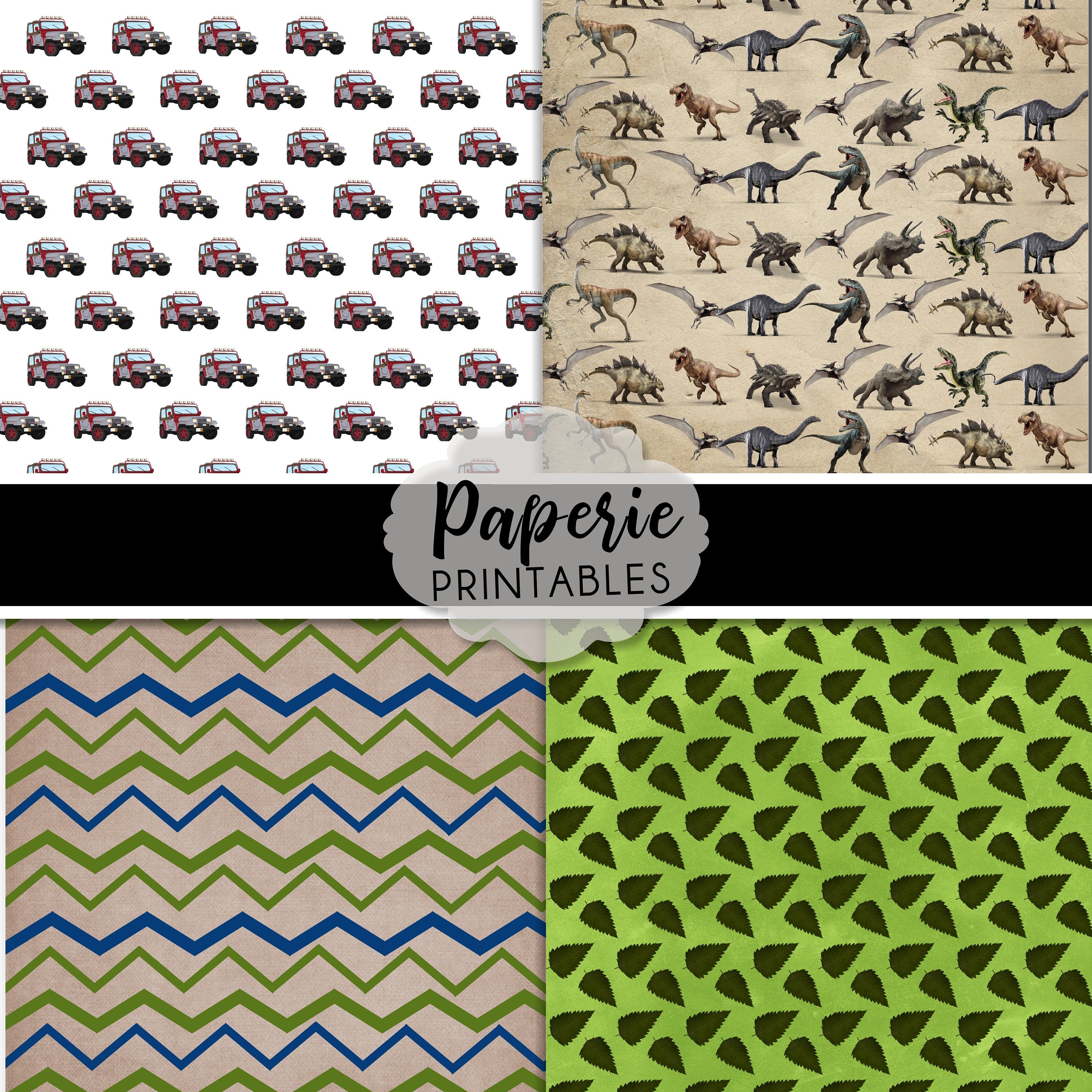 Dinosaur Digital Paper 8.5x11 Digital | Etsy