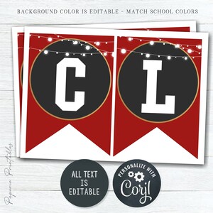 Editable CLASS OF 2023 Pennant Banner, Graduation Banner Class of 2023 ...