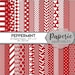 Red & White Pattern Digital Paper 8.5x11 Digital Scrapbooking Paper 30 ...