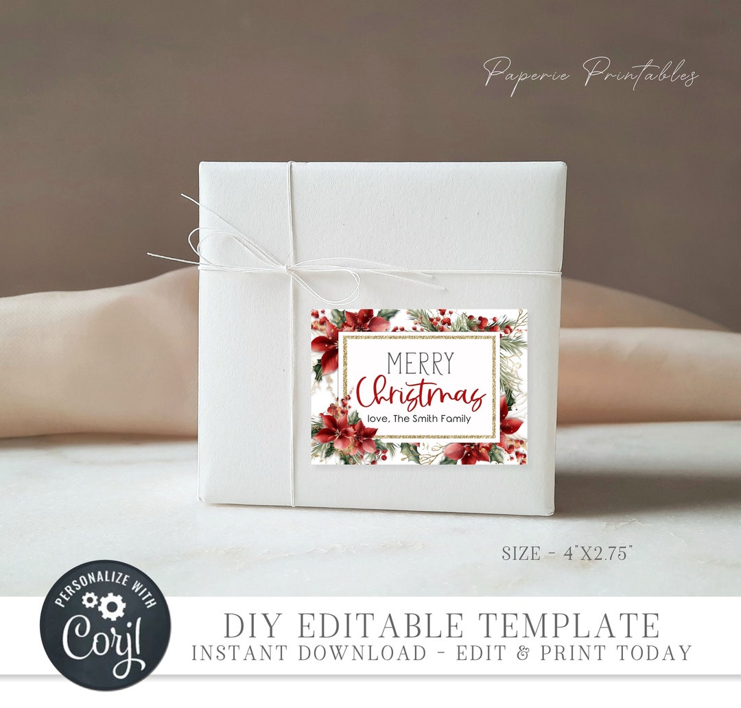 Editable Christmas Gift Tags, Christmas Tags Editable, Christmas Gift ...