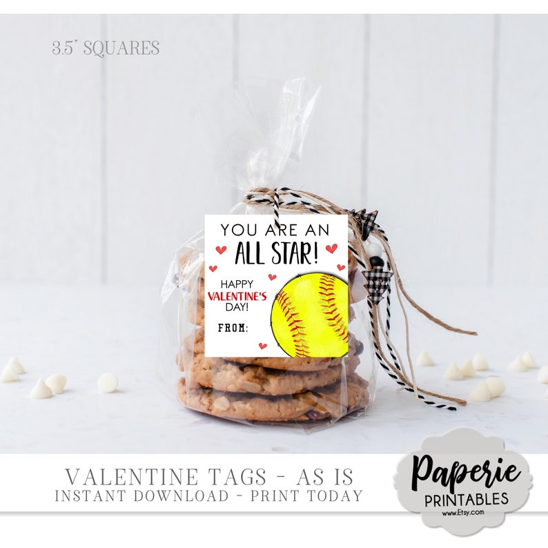 Softball Valentine's Day Cards for Kids: Printable School Valentines ...