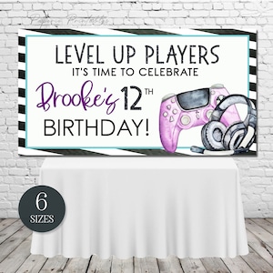 EDITABLE Video Game Birthday Backdrop, Gaming Birthday Banner, Video ...
