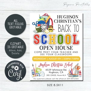 EDITABLE Back to School Open House - Back to School Meet Your Teacher ...