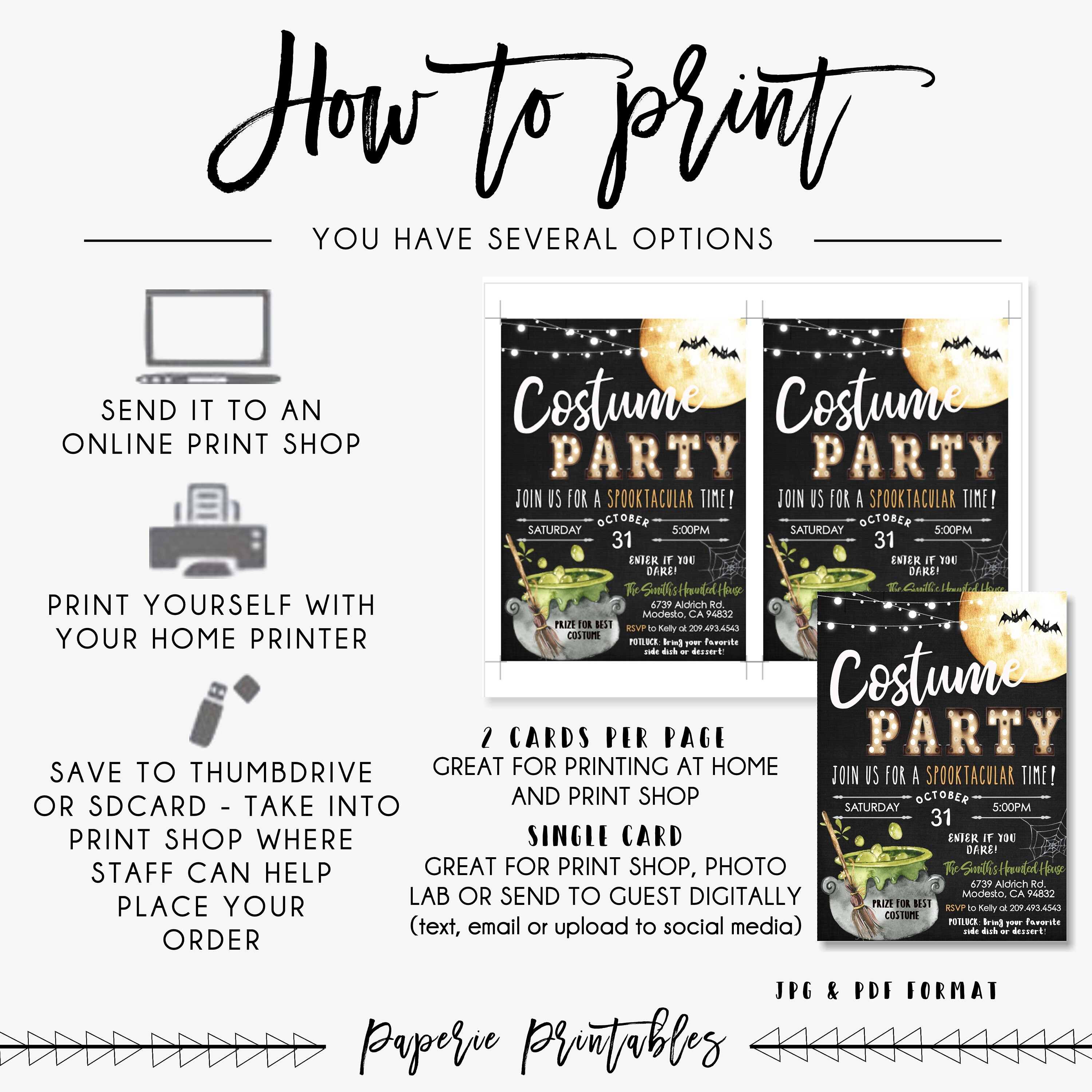 EDITABLE Halloween Costume Party Invitation Costume Party - Etsy