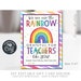 EDITABLE Rainbow Teacher Appreciation Gift Tag Grateful - Etsy