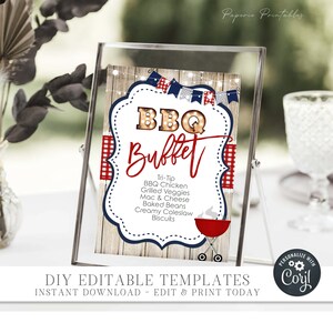 Editable BBQ Party Signs, Company BBQ Party Signs, Neighborhood BBQ ...