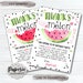 Watermelon Theme Birthday Thank You Card One in a Melon - Etsy