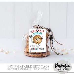 EDITABLE Chip Chip Hooray It is Summer VACAY, End of School Teacher ...