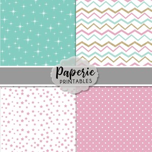 Twinkle Twinkle Little Star Pattern Digital Paper - 12x12 Digital ...