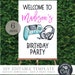 Editable Video Game Party Decorations, Gaming Birthday Welcome Sign ...