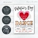 EDITABLE Valentine's Day School Dance Flyer, Valentine's Day Dance ...
