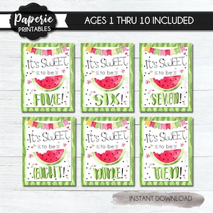 Watermelon Party Signs - One in a Melon Party Signs - Watermelon Party ...