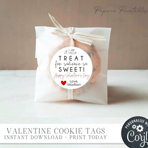 Editable Valentine's Day Gift Tag, A Little Treat for Someone Sweet ...