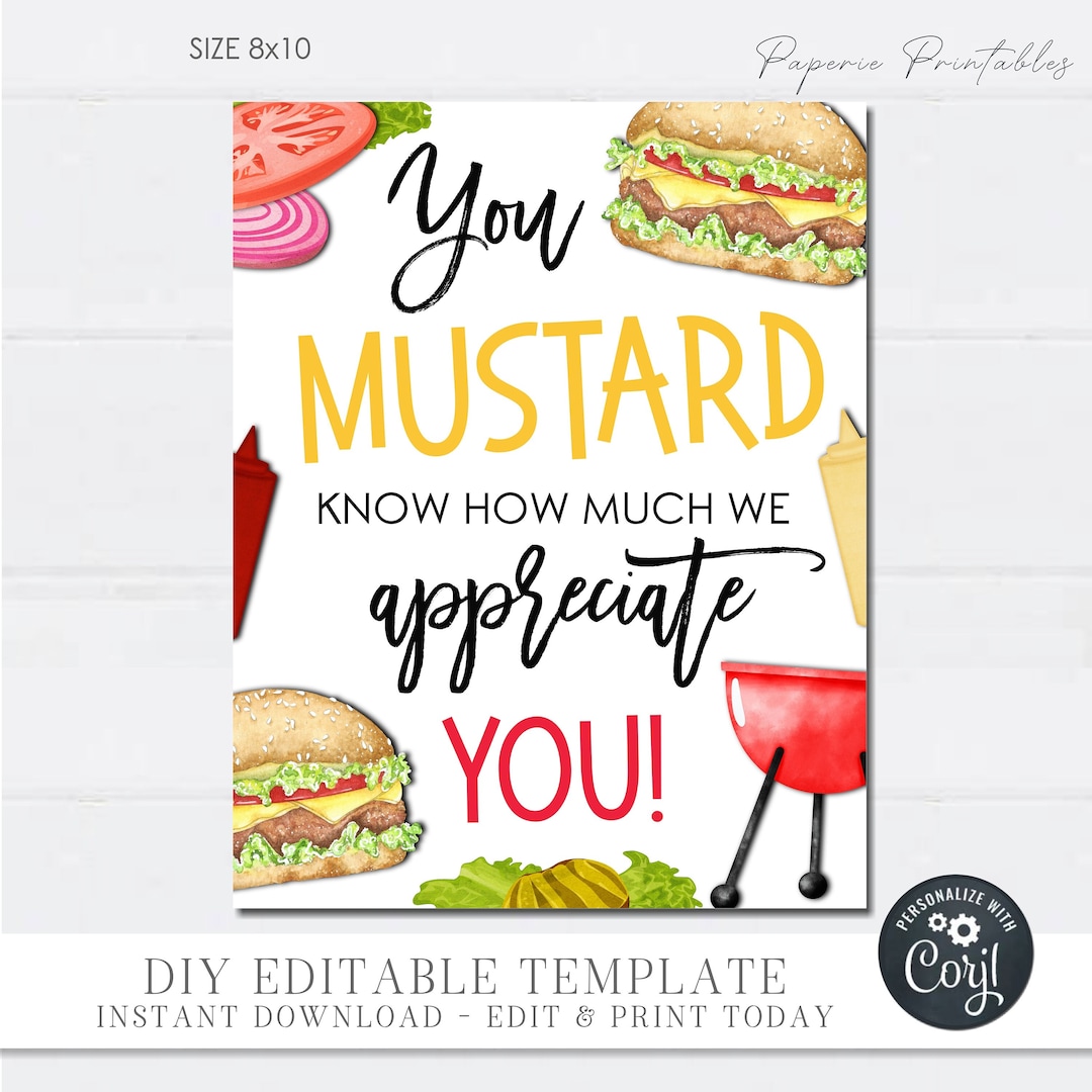 EDITABLE Hamburger Appreciation Sign, Teacher Appreciation Sign, You ...
