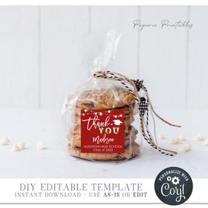EDITABLE Graduation Gift Tags, Masculine Graduation Tags, Graduation ...
