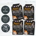 EDITABLE Printable Halloween Favor Tags Happy Halloween - Etsy