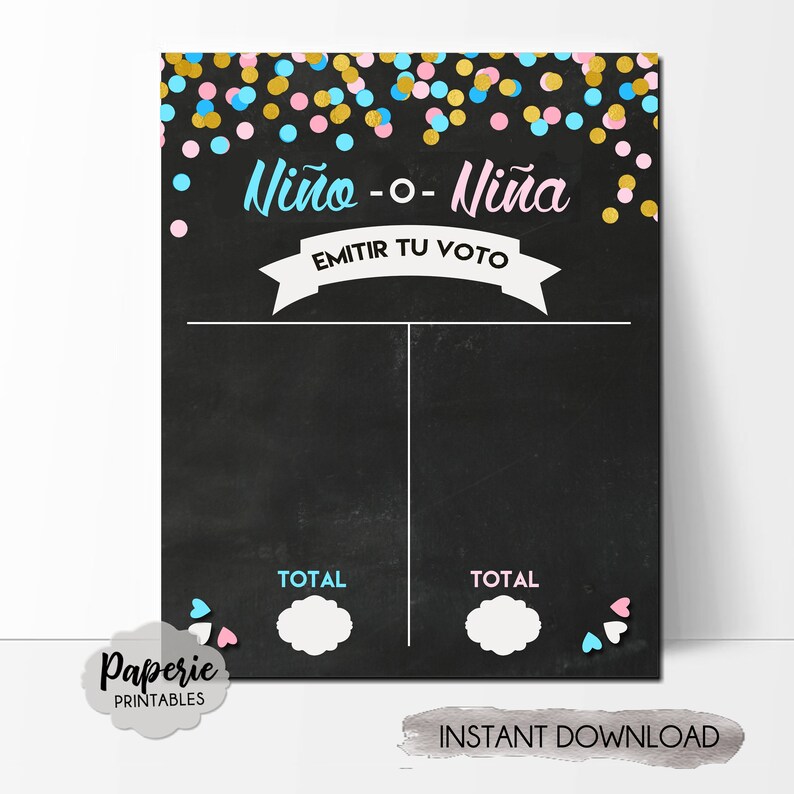 Spanish Cast Your Vote Gender Reveal Party Sign Nino O Nina - Etsy Spanish Cast Your Vote Gender Reveal Party Sign Nino O Nina - Etsy