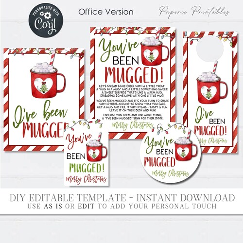 You've Been Mugged Christmas Printable Giving Game - Etsy