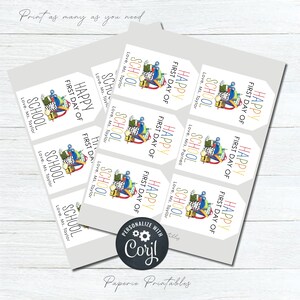 EDITABLE First Day of School Printable Tag Back to School Teacher Gift ...