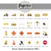 Construction Digital Paper 12x12 Digital Scrapbooking Paper 30 Papers ...