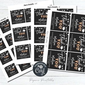 EDITABLE Graduation Gift Tags, Masculine Graduation Tags, Graduation ...