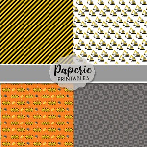 Construction Truck Digital Paper Pack: Scrapbook Clipart (digital ...