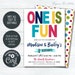 EDITABLE Girl One is Fun Birthday Invitation Girl First Birthday ...