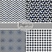 Navy & White Pattern Digital Paper 12x12 Digital Scrapbooking Paper 30 ...