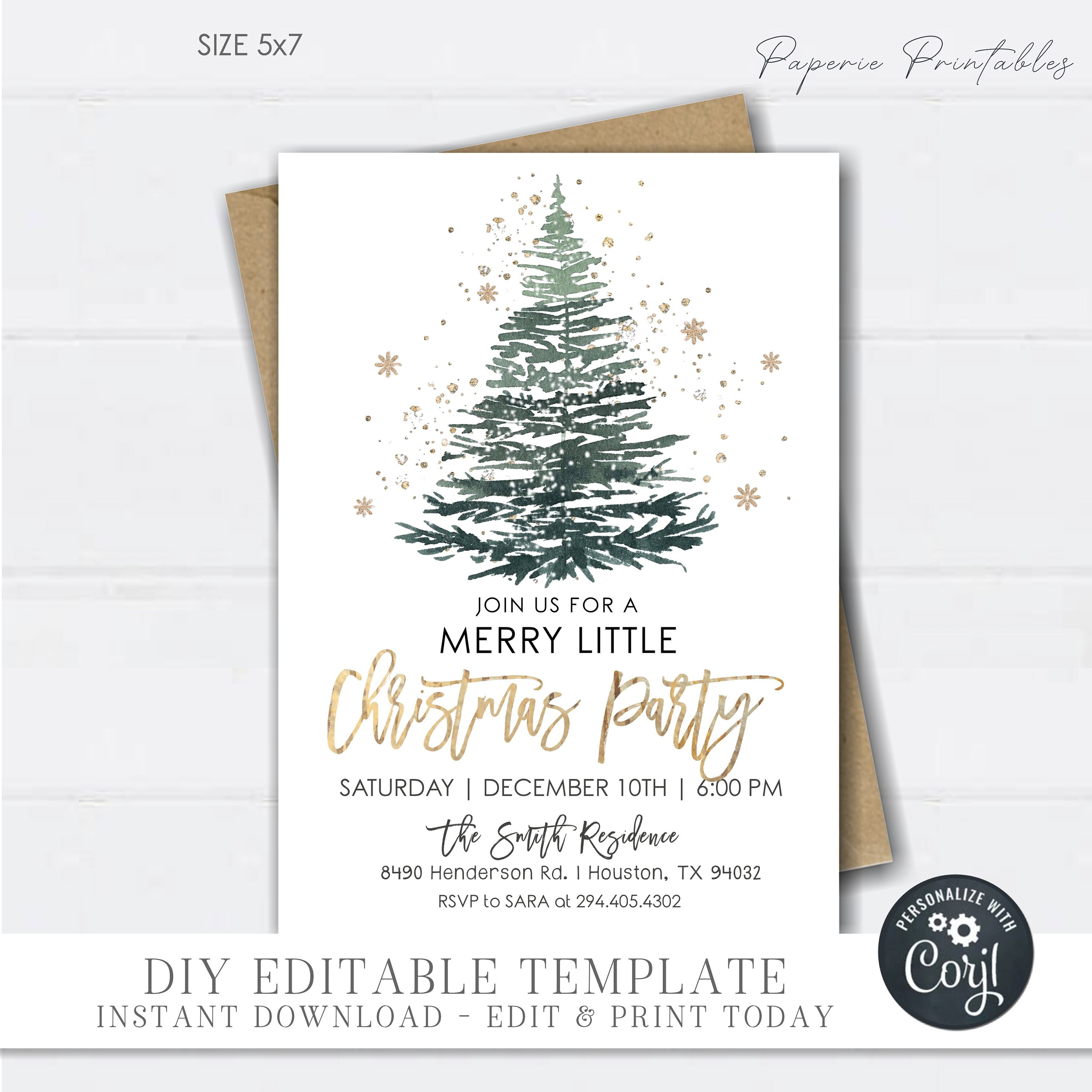 Christmas Party Invitation Templates Free Printable