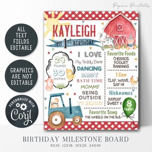 EDITABLE Farm Birthday Bundle Barnyard Birthday DIY Template Farm ...