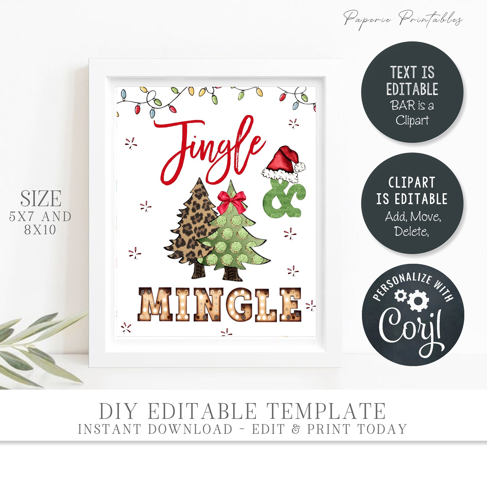 Editable Christmas Party Signs Holiday Party Signs Christmas - Etsy