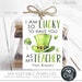 Editable St. Patrick's Day Teacher Gift Tag Happy St. - Etsy