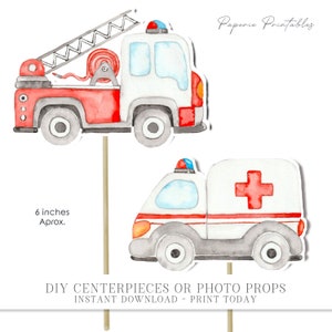 EDITABLE First Responders Party Decorations, First Responders Birthday ...