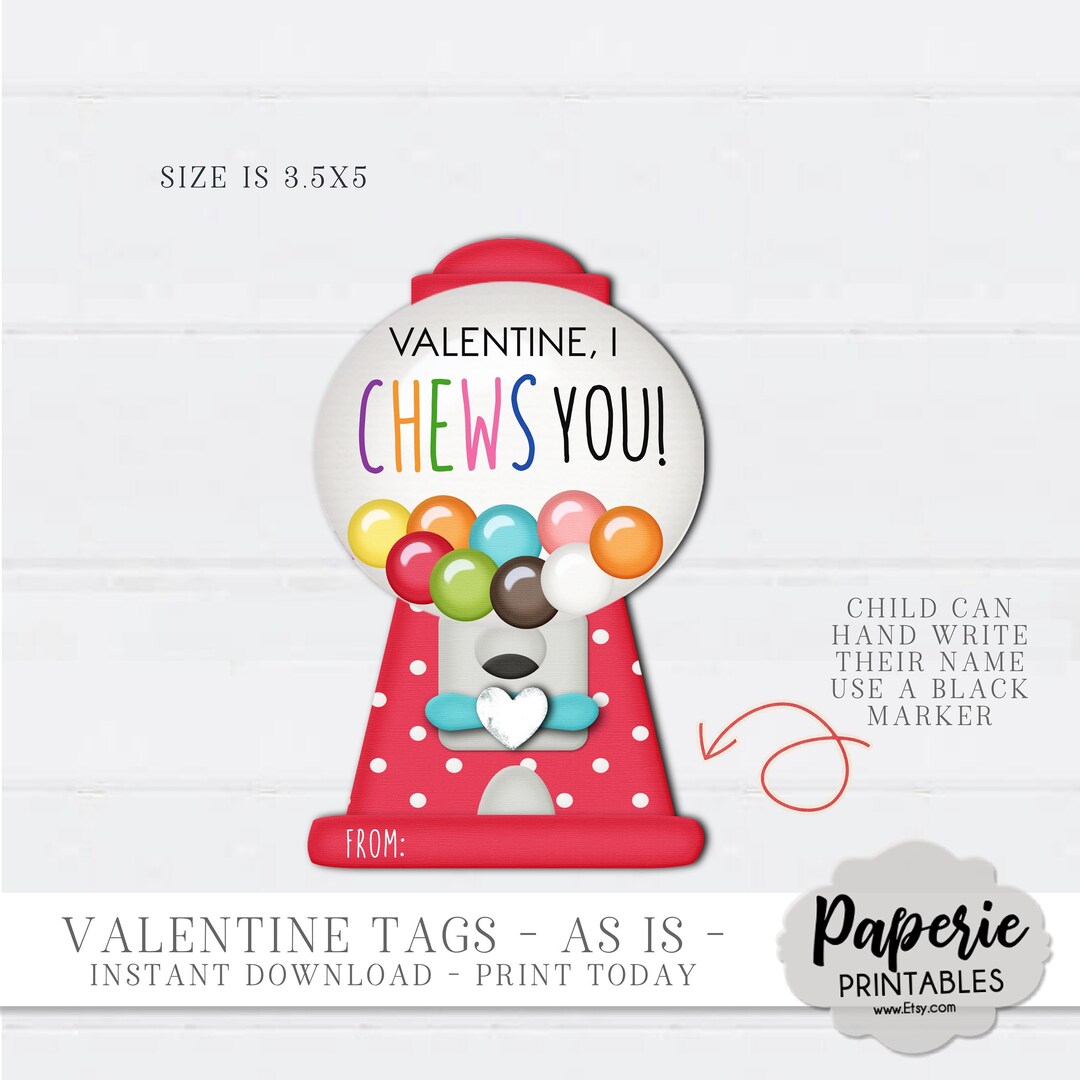 Gumball Valentine Cards, Kids Valentine Cards, Gumball Valentine ...