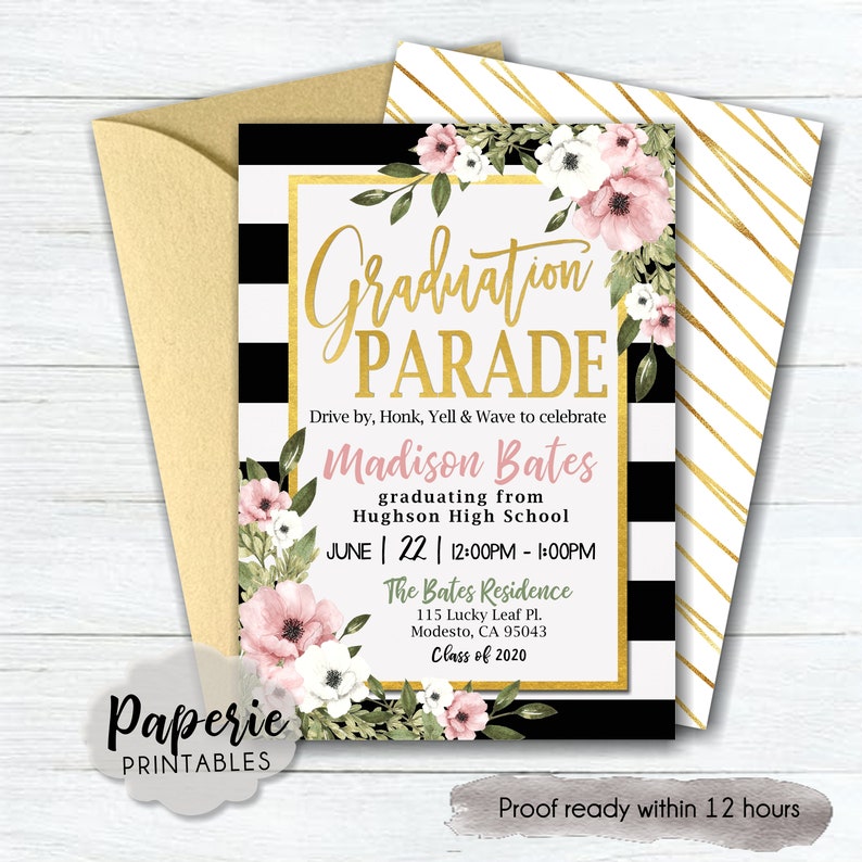 Graduation Parade Drive by Graduation Parade Invitation - Etsy